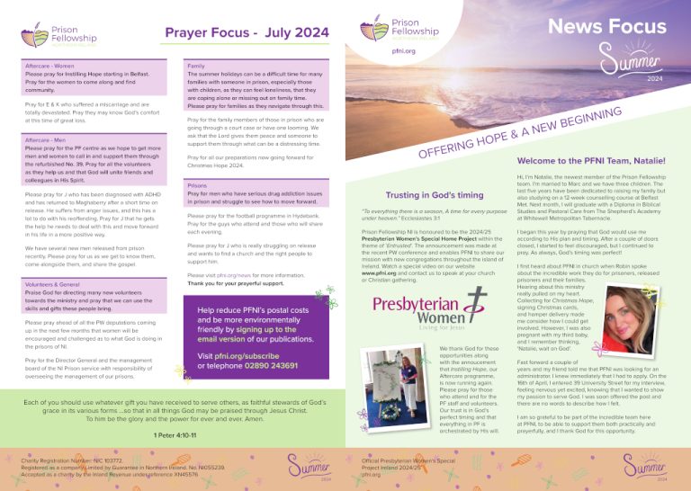 Welcome to Prison Fellowship Northern Ireland (PFNI)